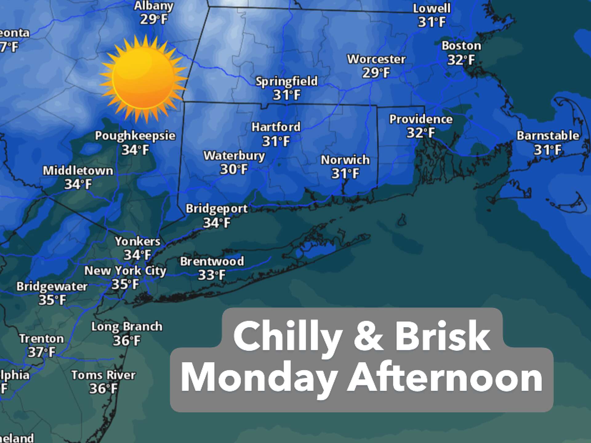 Cold Monday, snow Tuesday in CT. Here's how much could fall