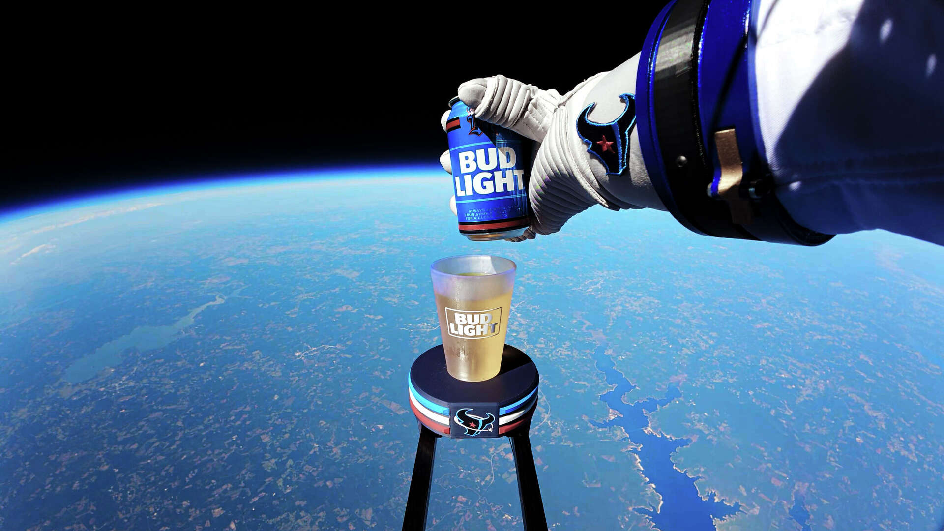 Houston Texans helped with first beer pour in space for Bud Light