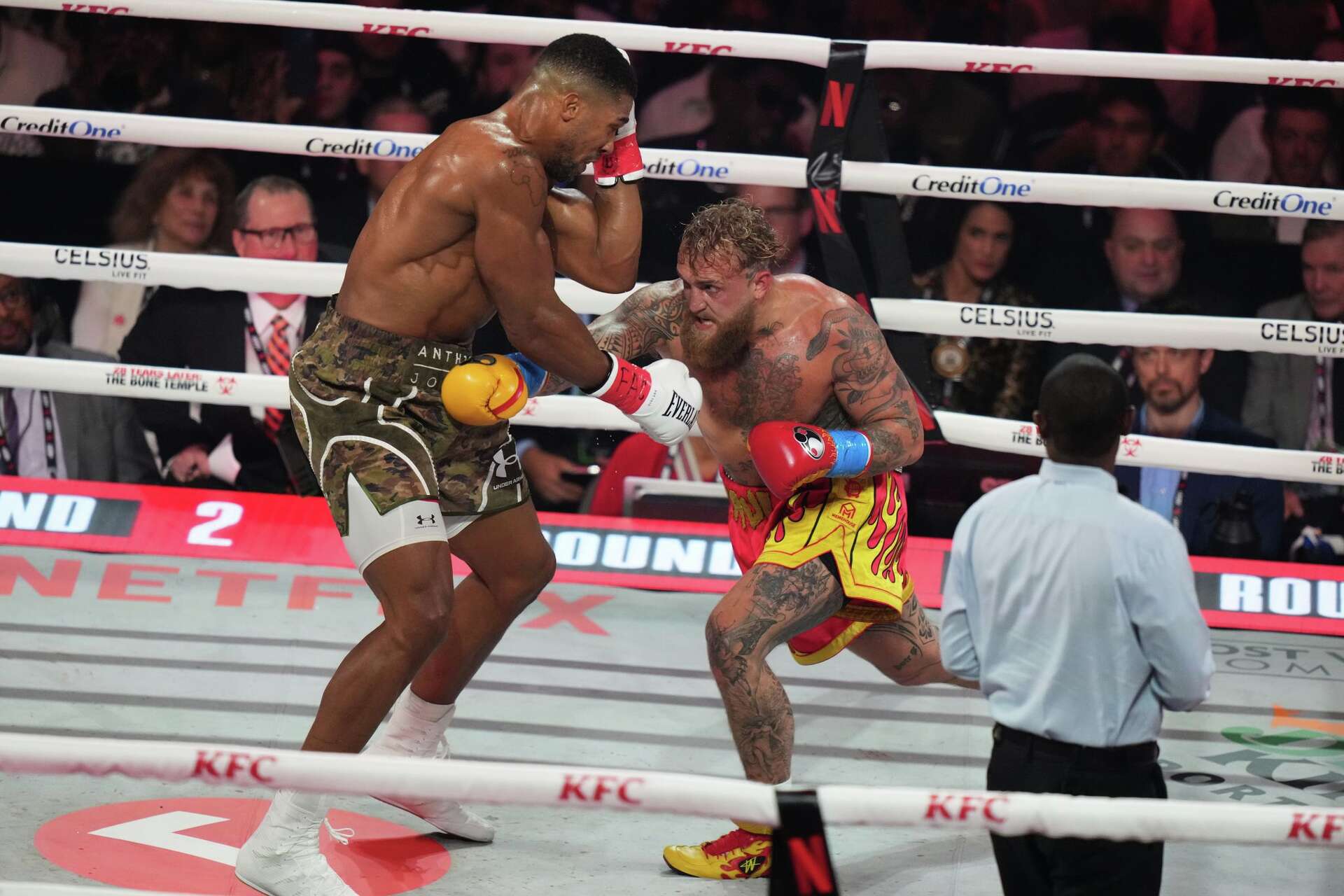 Anthony Joshua knocks out Jake Paul in 6th round to win heavyweight fight