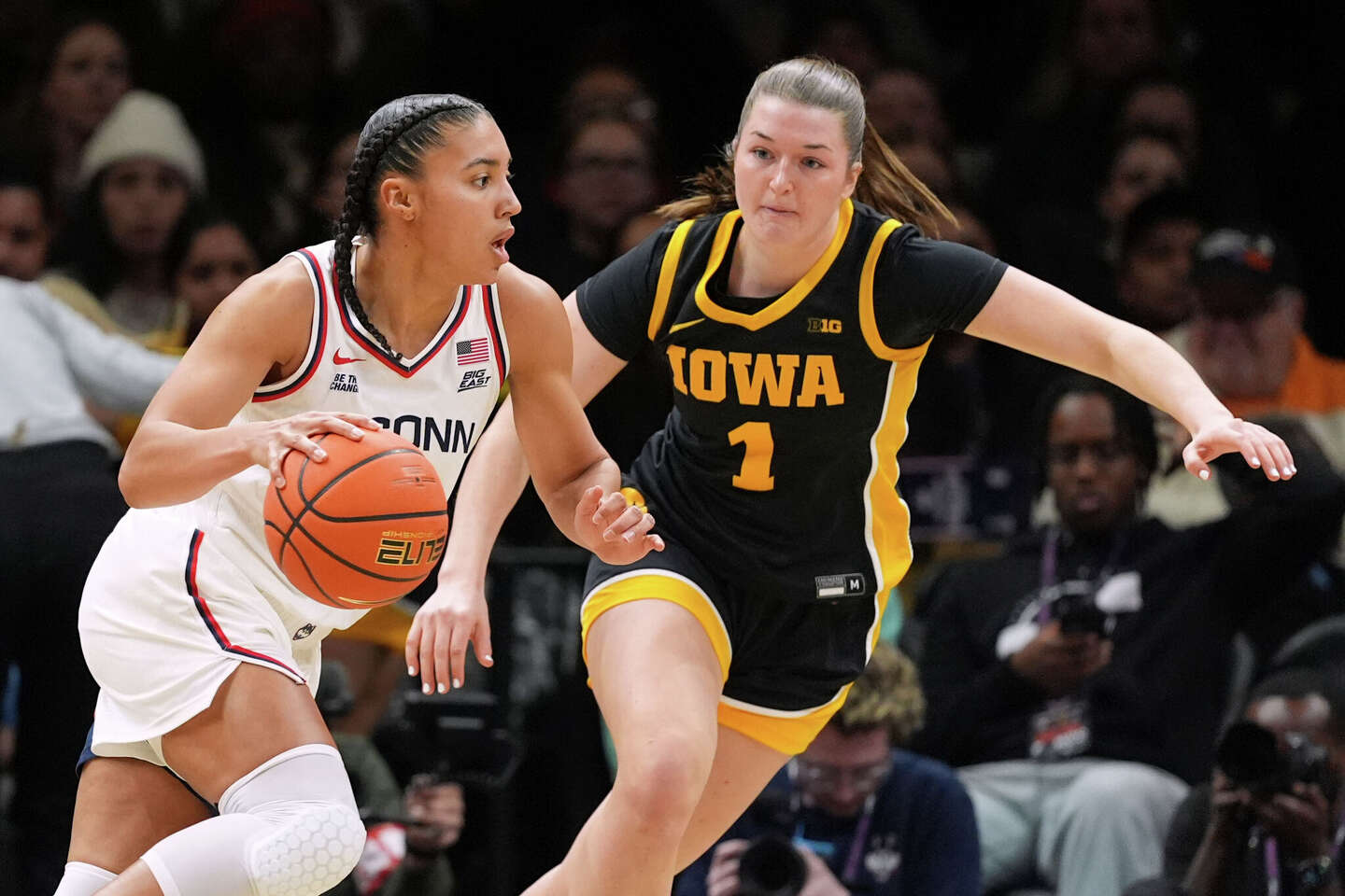 UConn women's basketball beats No. Iowa in Women's Champions Classic