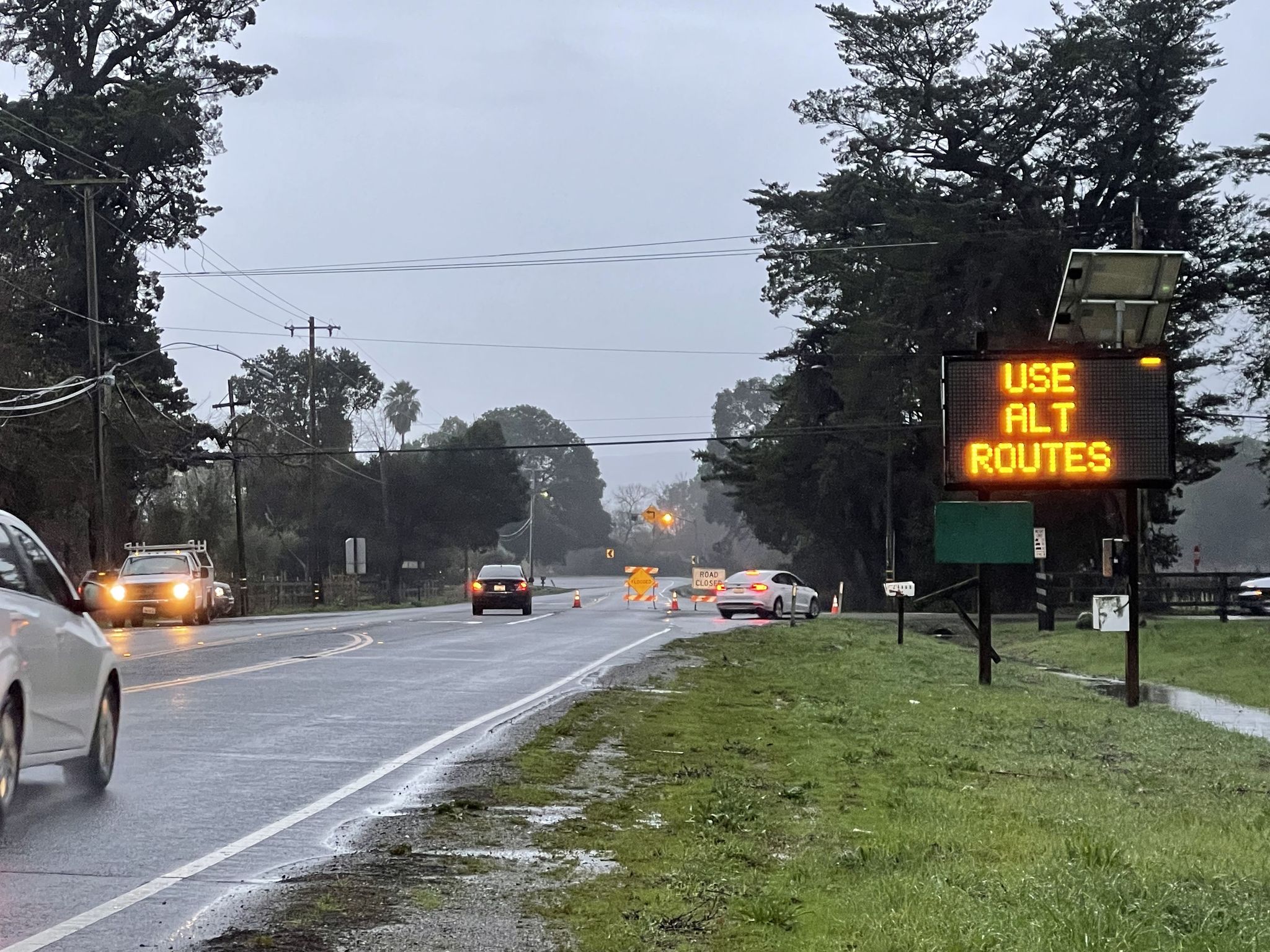 Sonoma Co.: Flooding Closes Portion Of Highway 12 And 121 Near Sonoma