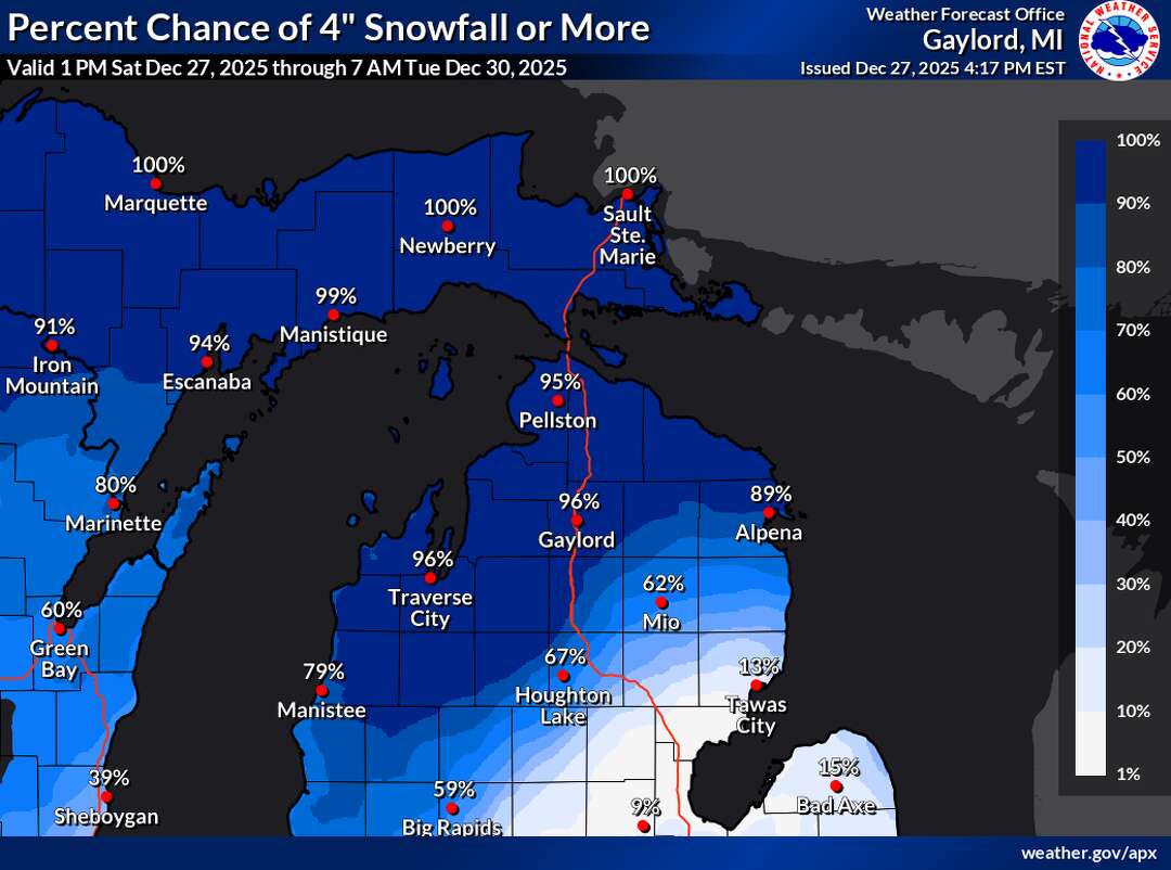 Watches issued as Michigan winter storm to bring blizzard, 65 mph wind