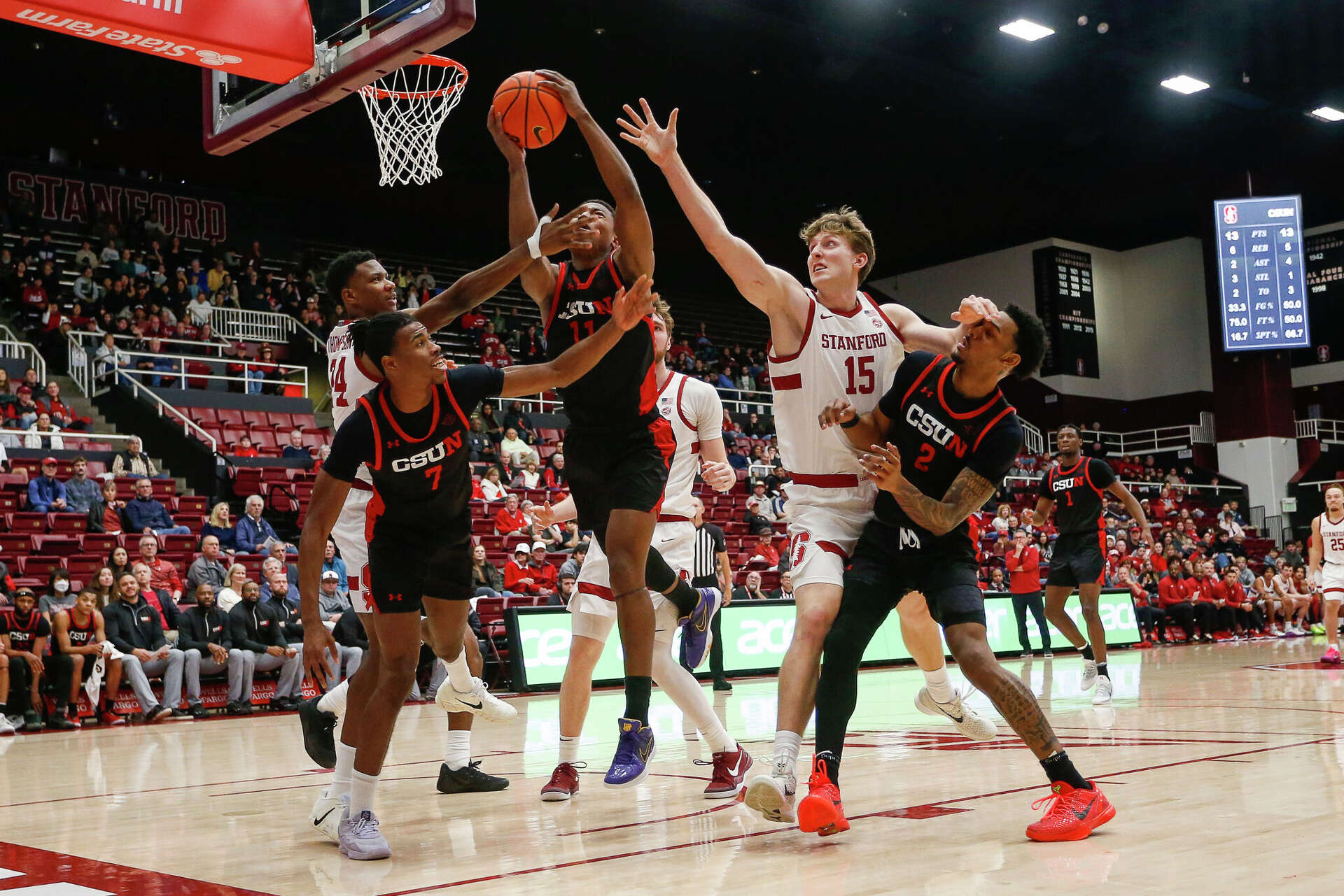 Ebuka Okorie scores 30 points as Stanford wins men's basketball game