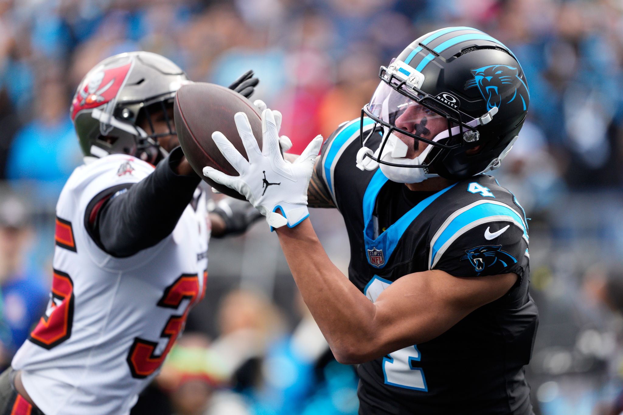 Panthers add wide receiver Tetairoa McMillan to the injury report ahead ...