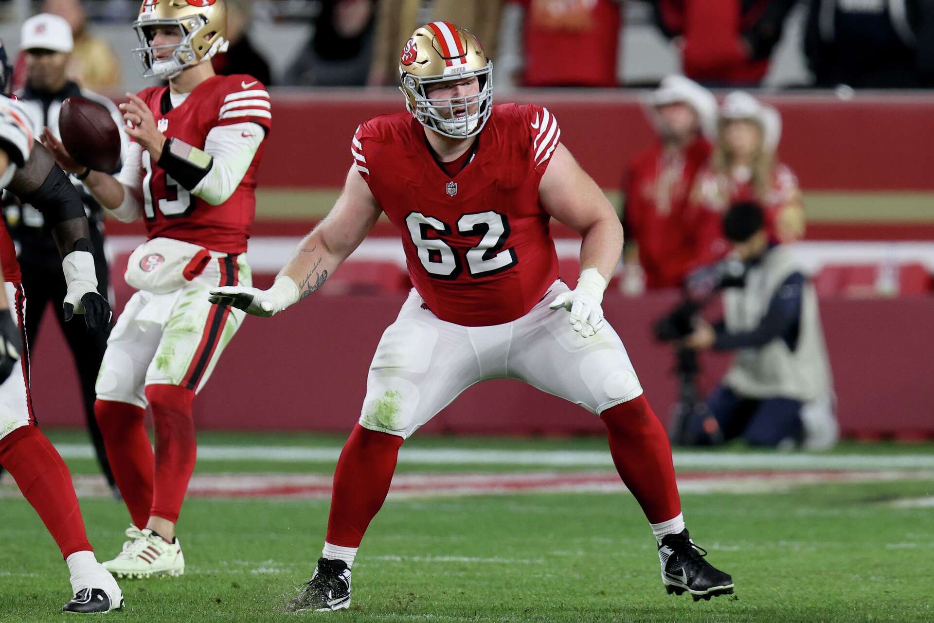 49ers’ Austen Pleasants, onetime delivery man, is back in the game