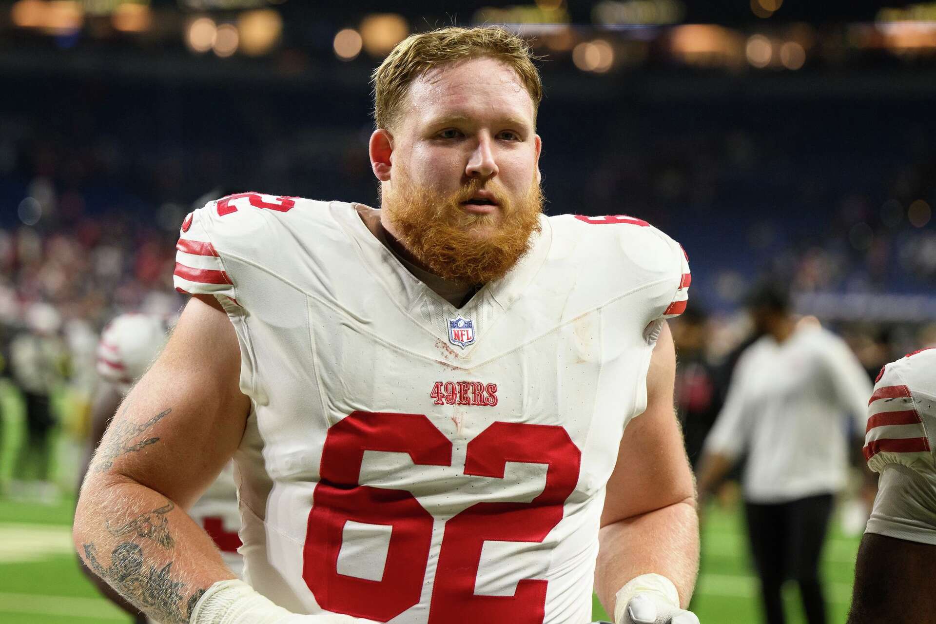 49ers’ Austen Pleasants, onetime delivery man, is back in the game