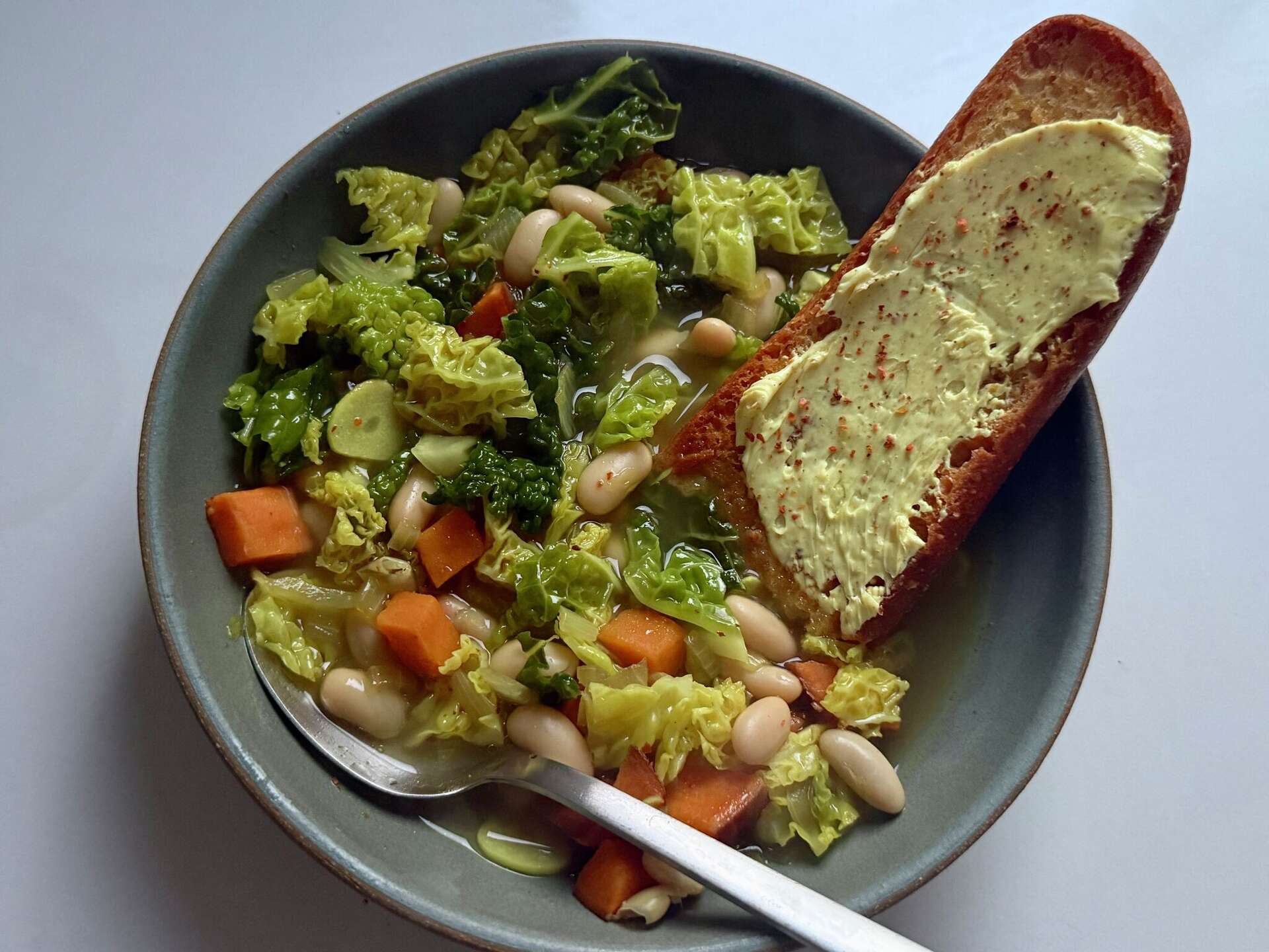 Recipe: Curried Cabbage Stew with Turmeric-Chile Butter Toasts