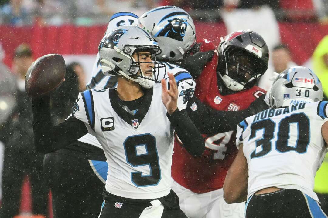 Dave Canales and the Panthers celebrate Falcons' win that gave Carolina ...