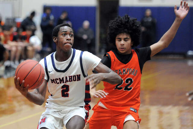 Photos: Stamford and McMahon boys basketball