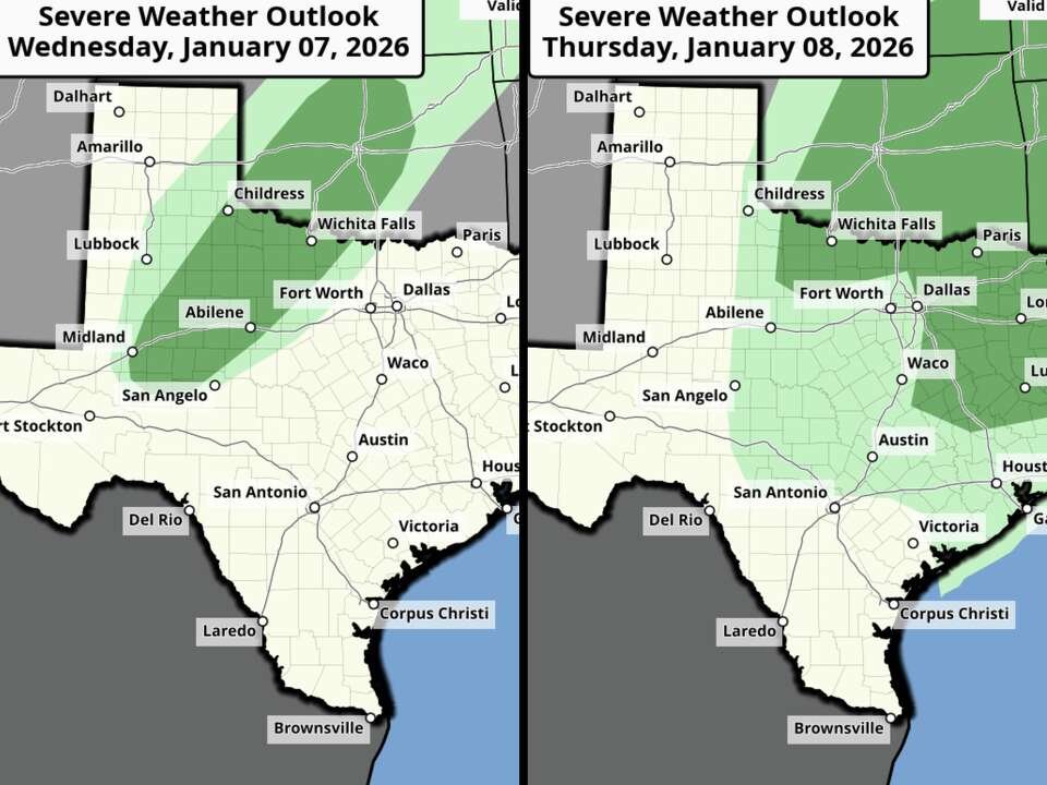 Severe storms, snow possible in Texas this week. Here’s where.