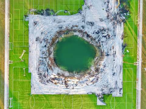 Gordon Moore Park sinkhole repair begins in Alton
