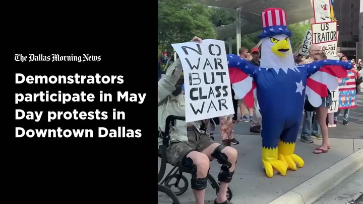 Hundreds gather in downtown Dallas for May Day protest