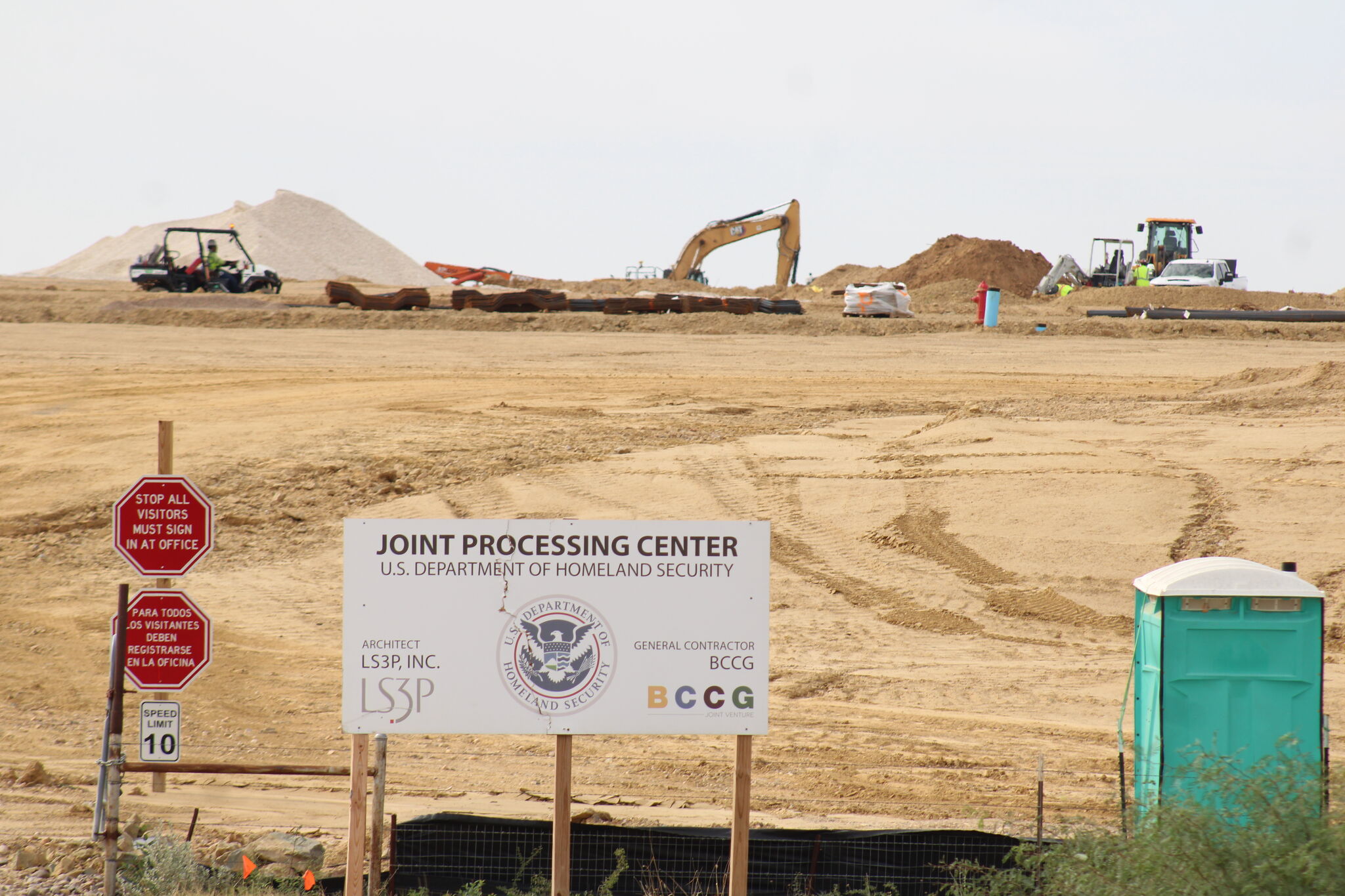 Joint Processing Center installs sewer lines, continues prep