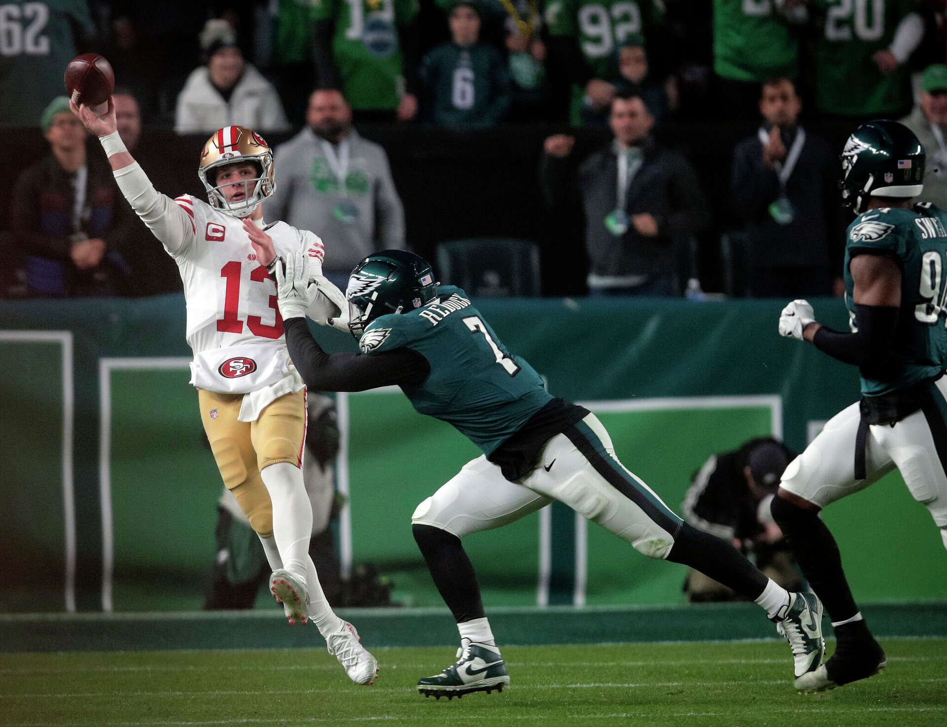 How Brock Purdy’s 49ers career was launched by Eagles' Jaelan Phillips