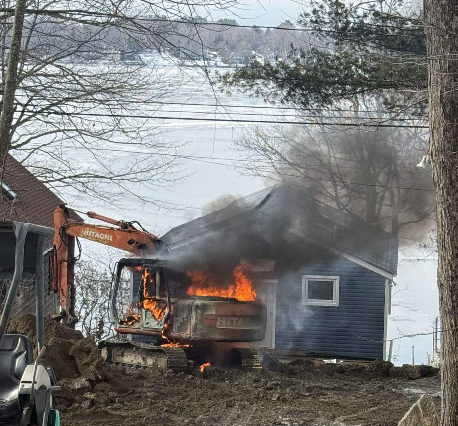 Morris firefighters put out excavator fire near Bantam Lake: Officials