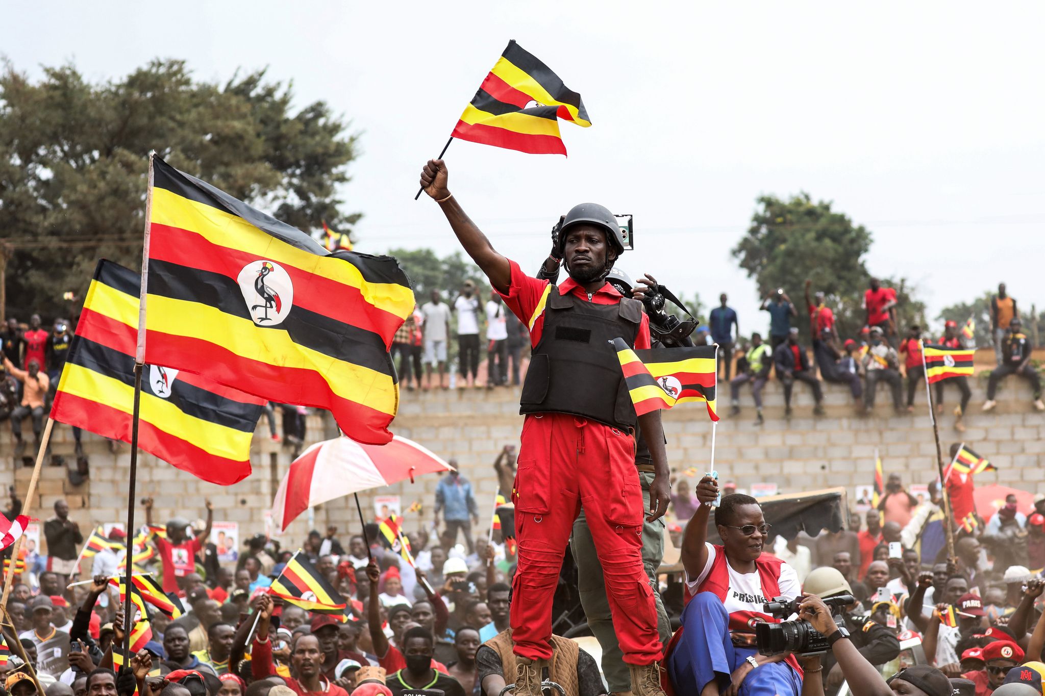 Photos show opposition leader Bobi Wine campaigning ahead of Uganda's ...