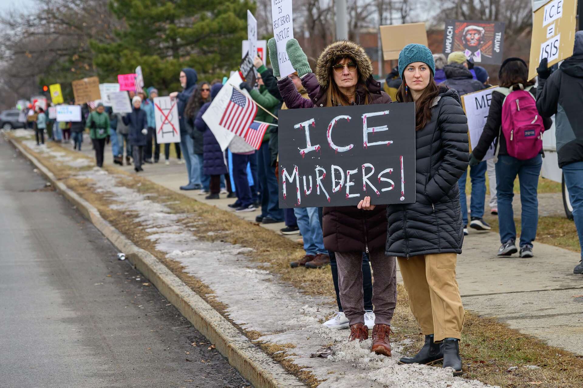 Anti-ICE protesters gather across the Capital Region