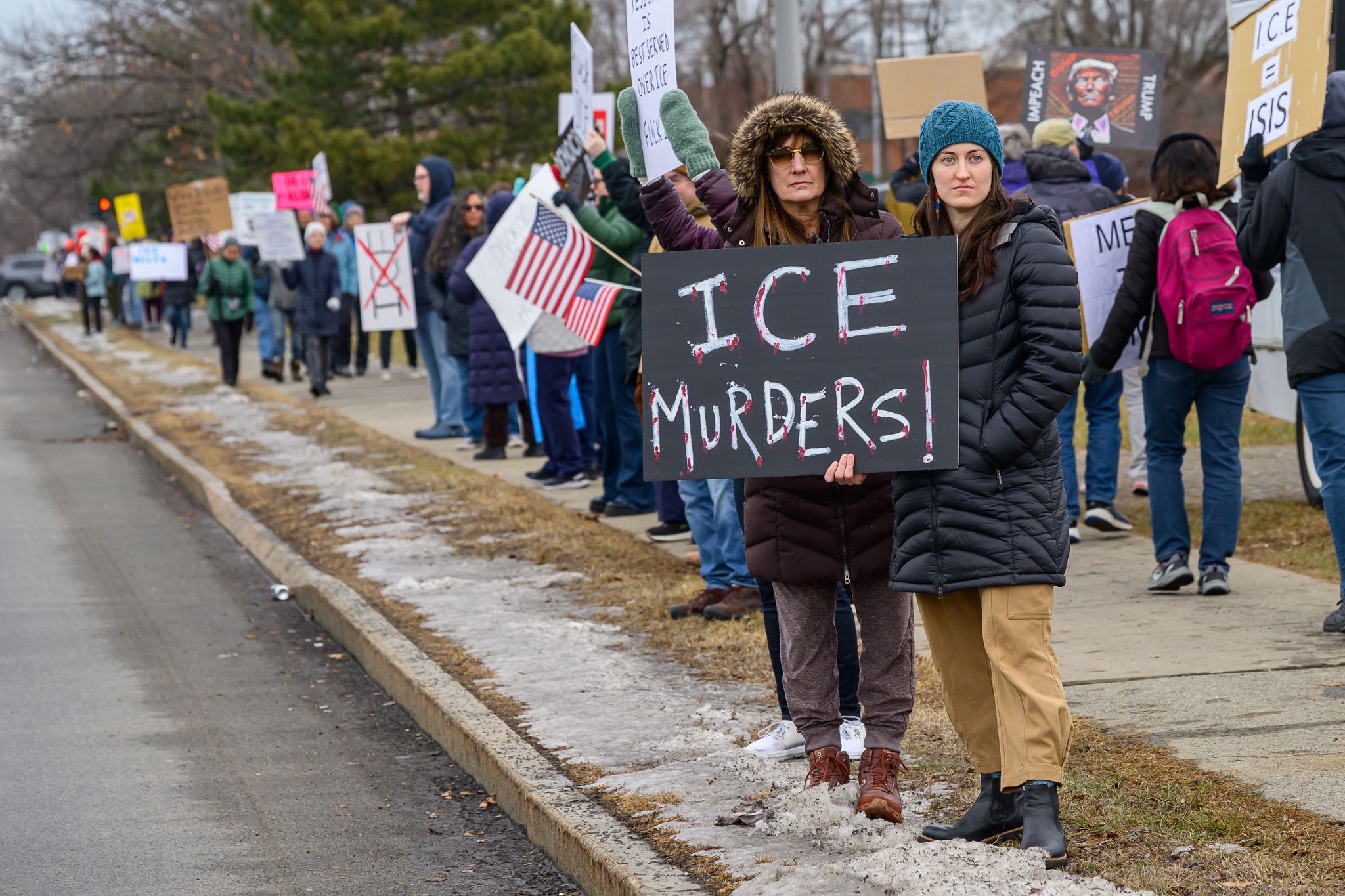 Anti-ICE protesters gather across the Capital Region