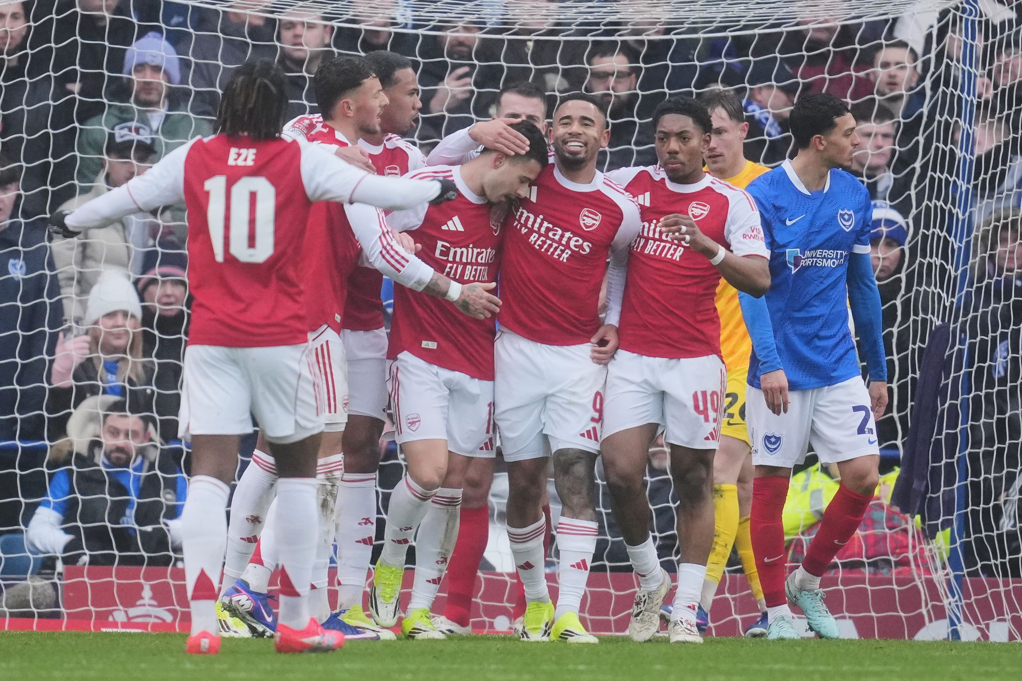 Arsenal golea 4-1 a Portsmouth en la Copa FA con triplete de Gabriel ...