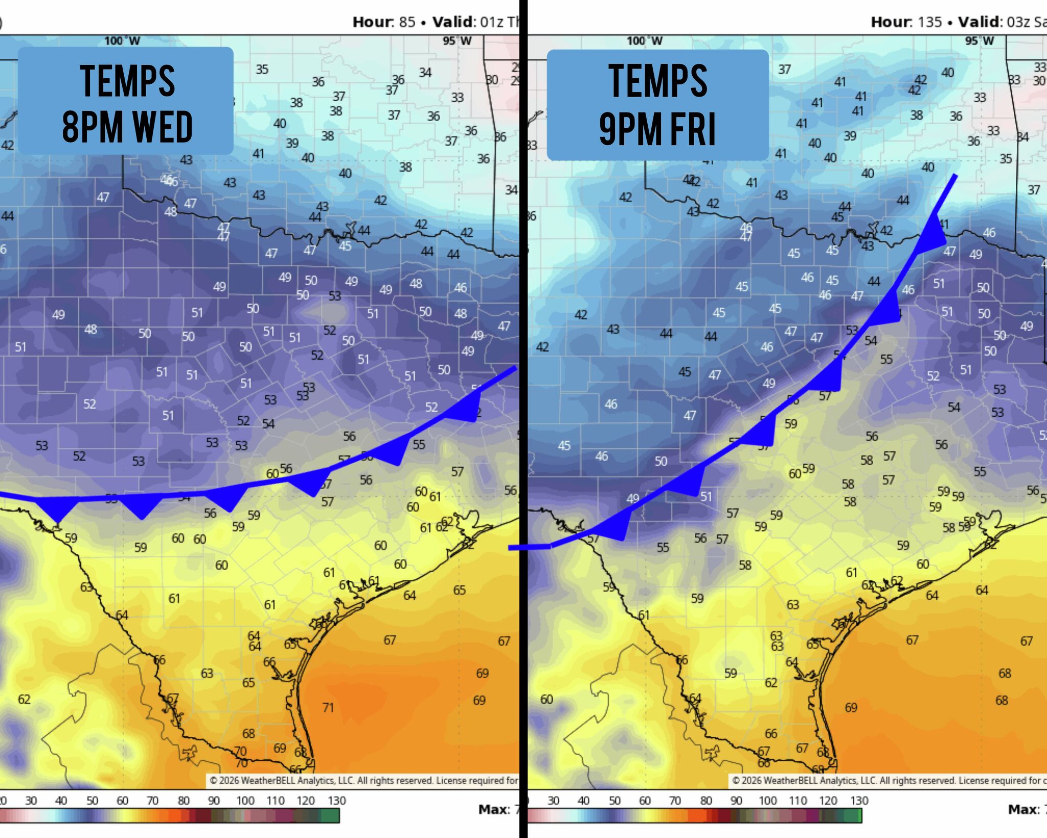 Two cold fronts to hit Texas this week. Here’s when they arrive.