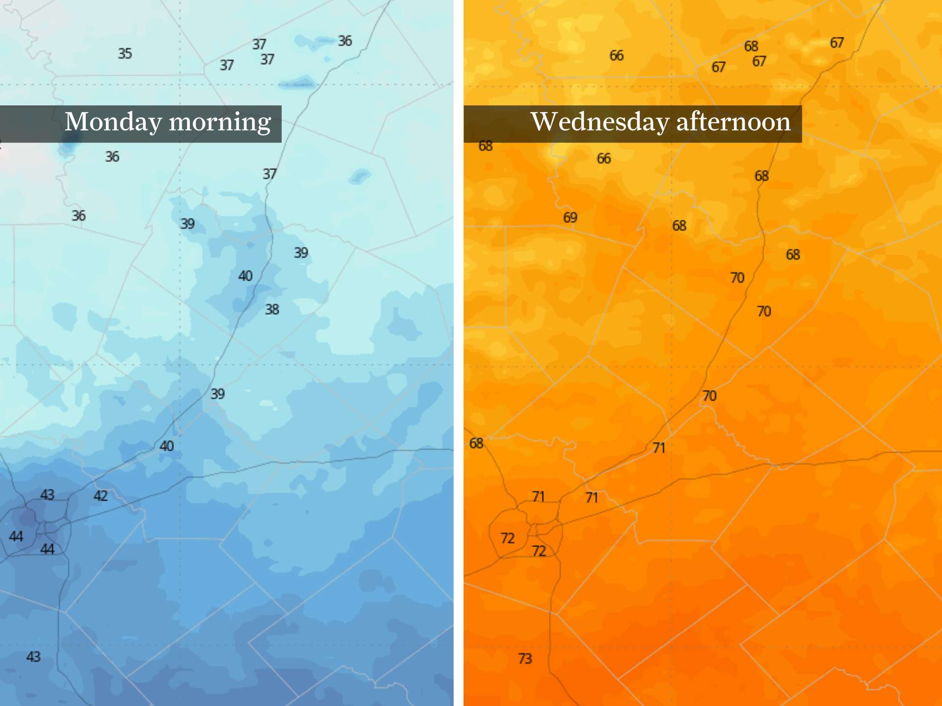 Austin weather forecast: Chilly start, warm midweek, colder weekend
