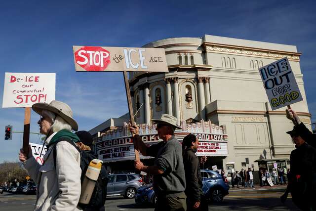 ‘Courage is contagious’: Bay Area protesters unite against Trump, ICE