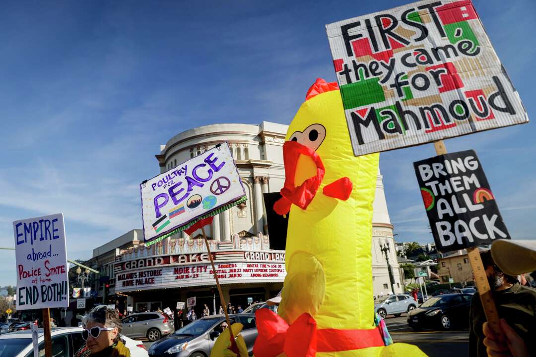 ‘Courage is contagious’: Bay Area protesters unite against Trump, ICE
