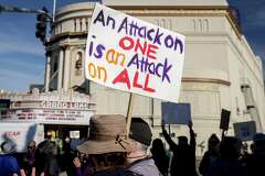 ‘Courage is contagious’: Bay Area protesters unite against Trump, ICE