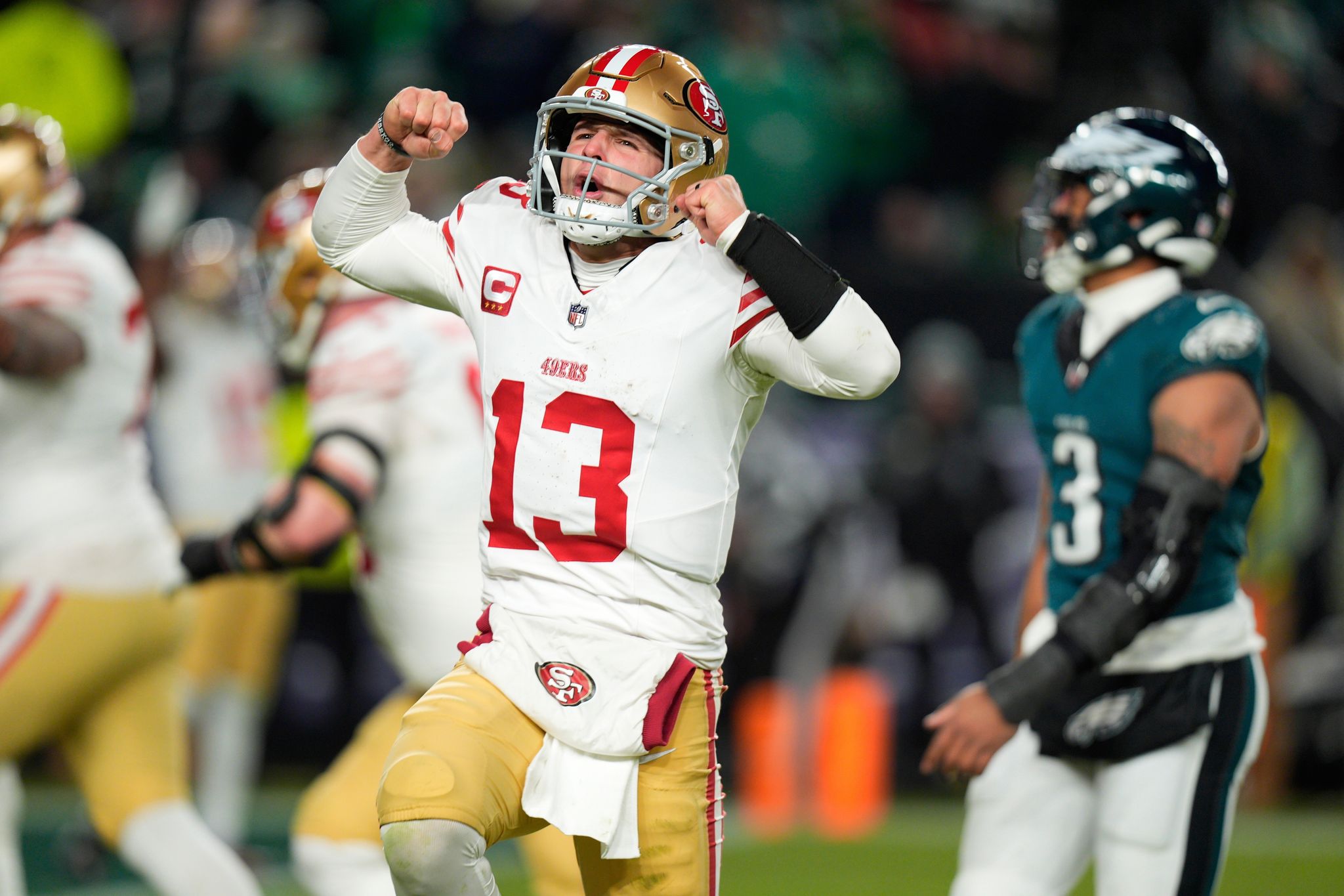 Purdy, 49ers eliminate defending Super Bowl champion Eagles with 23-19 ...