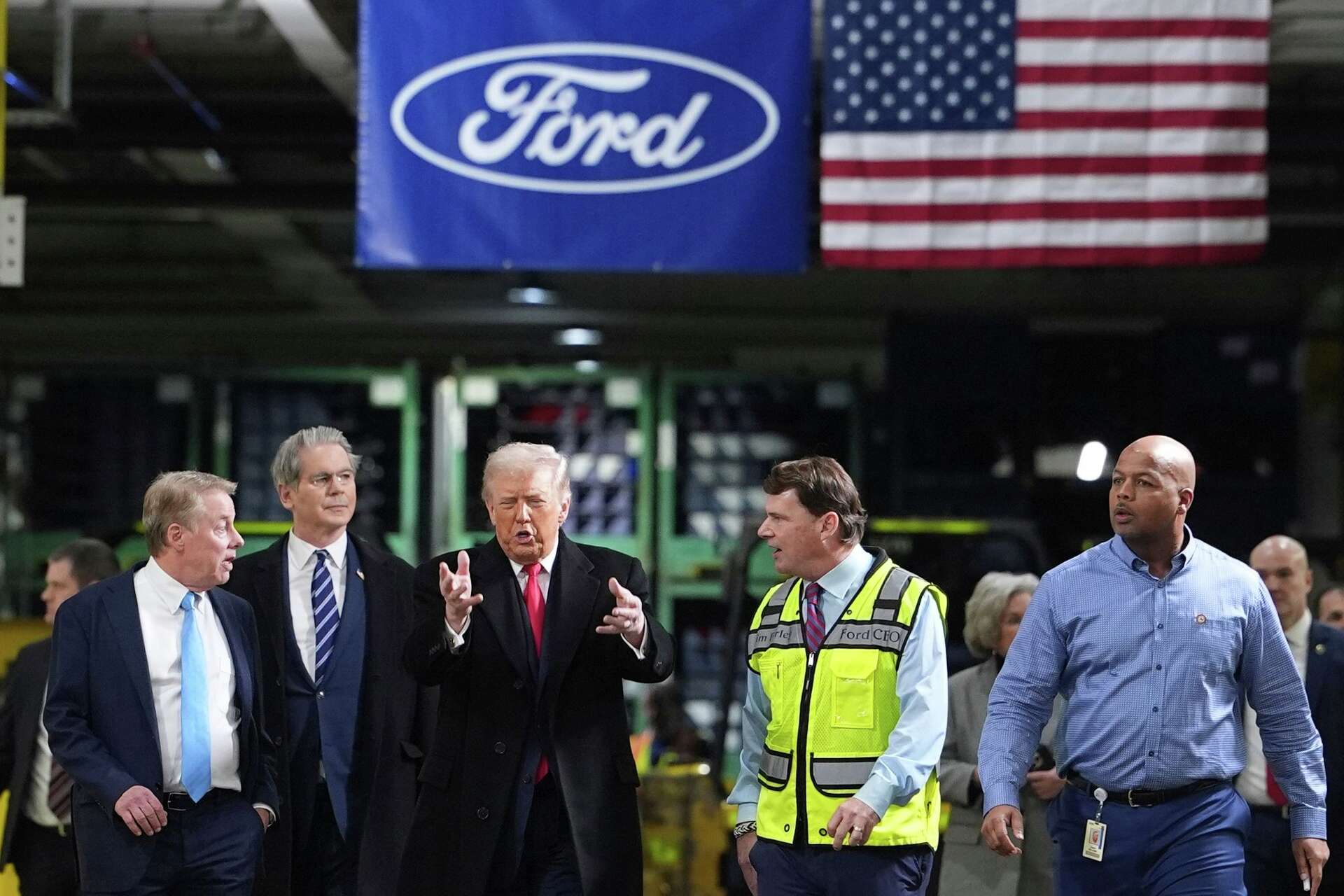 Trump visits Ford plant and defends his tariffs, hoping to counter ...
