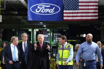 Trump visits Ford plant and defends his tariffs, hoping to counter ...