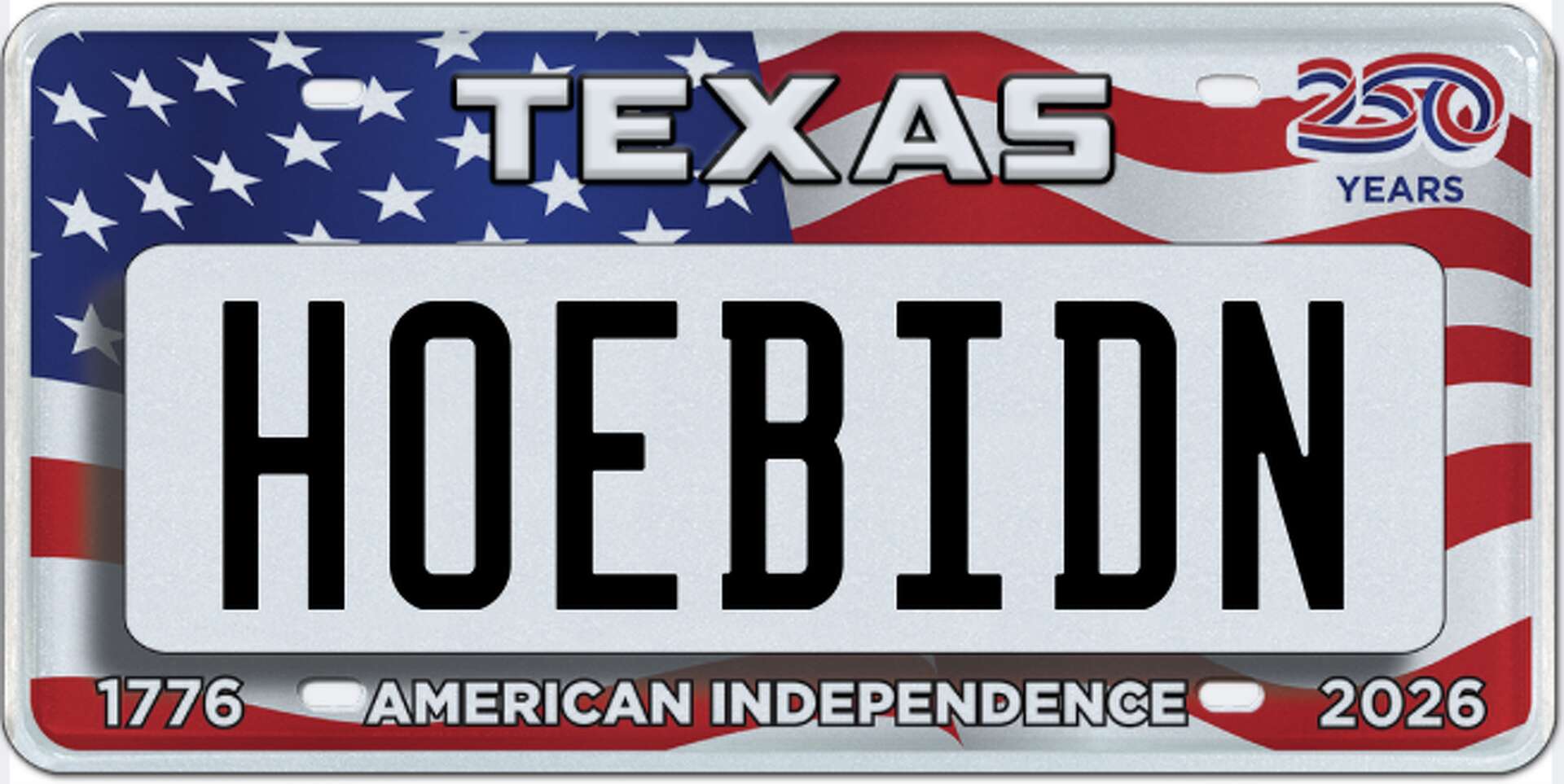 These Texas license plates were rejected by the DMV in 2025