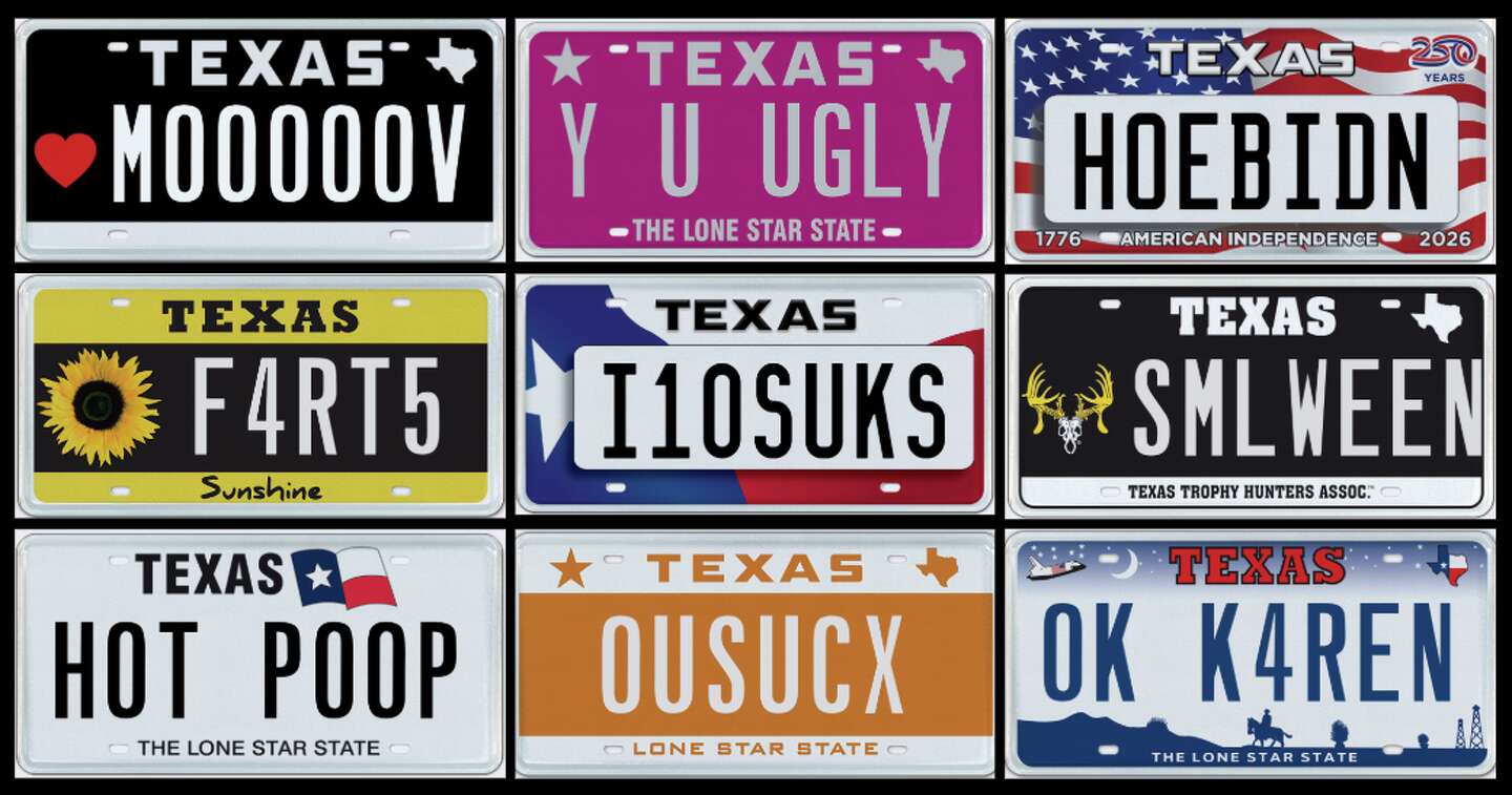 These Texas license plates were rejected by the DMV in 2025