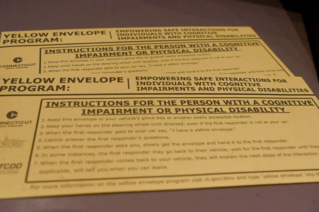 Yellow envelope program launched to aid disabled drivers in CT