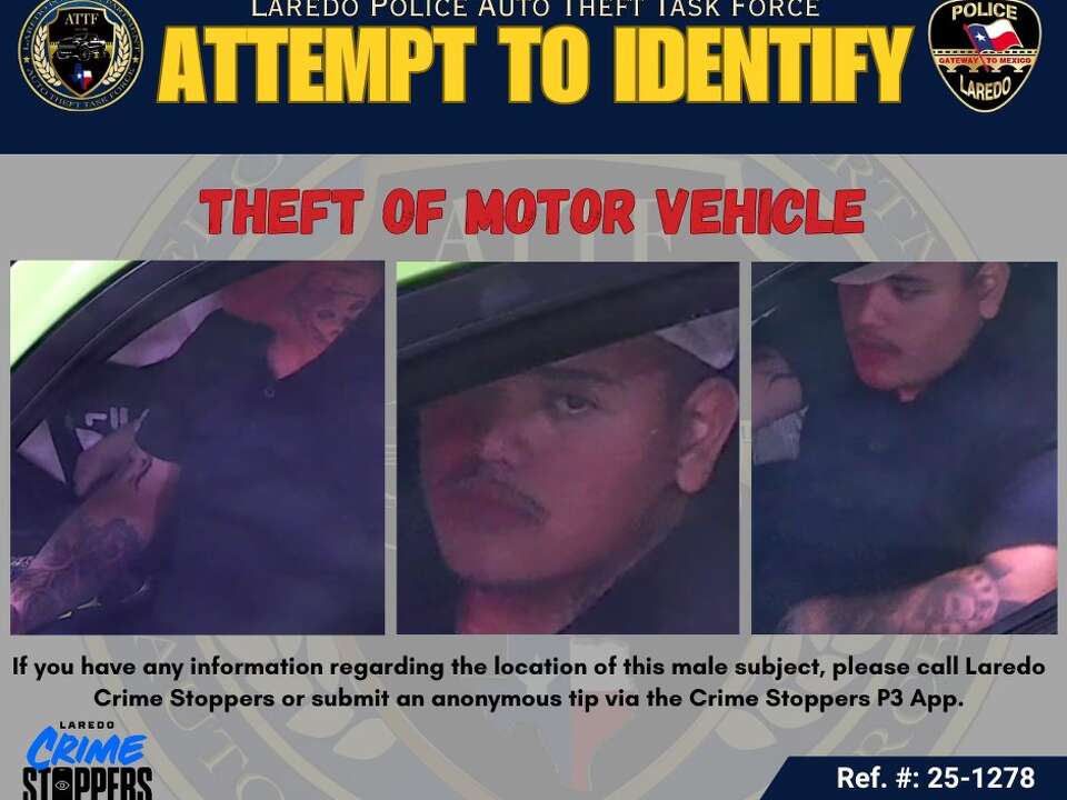 Laredo Police seek public's help identifying auto theft suspect