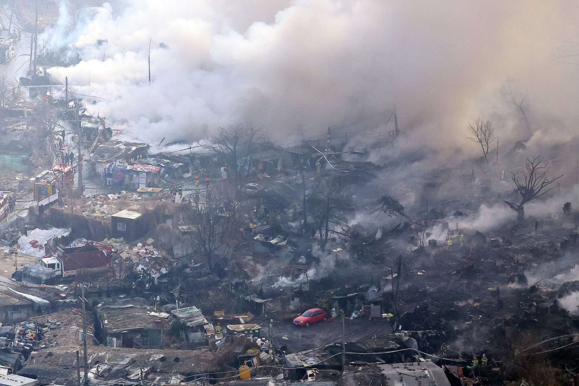 Fire breaks out in Seoul's last-remaining shanty town