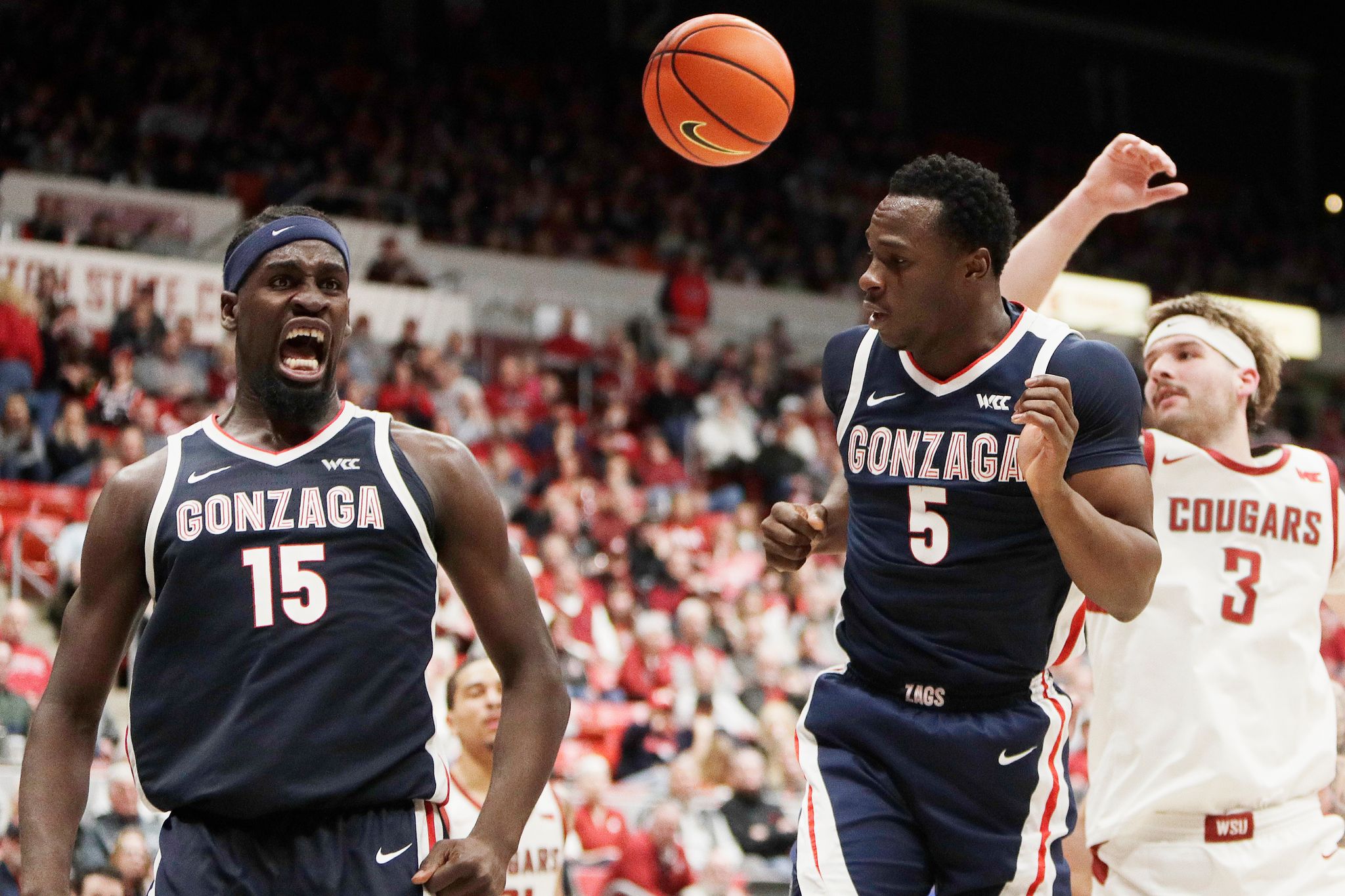No. 9 Gonzaga beats Washington State 86-65 behind Graham Ike’s 11th ...