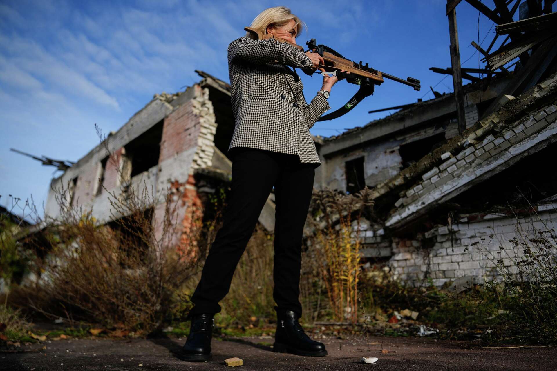 Photos show Ukraine's historic center in ruins but children, athletes ...