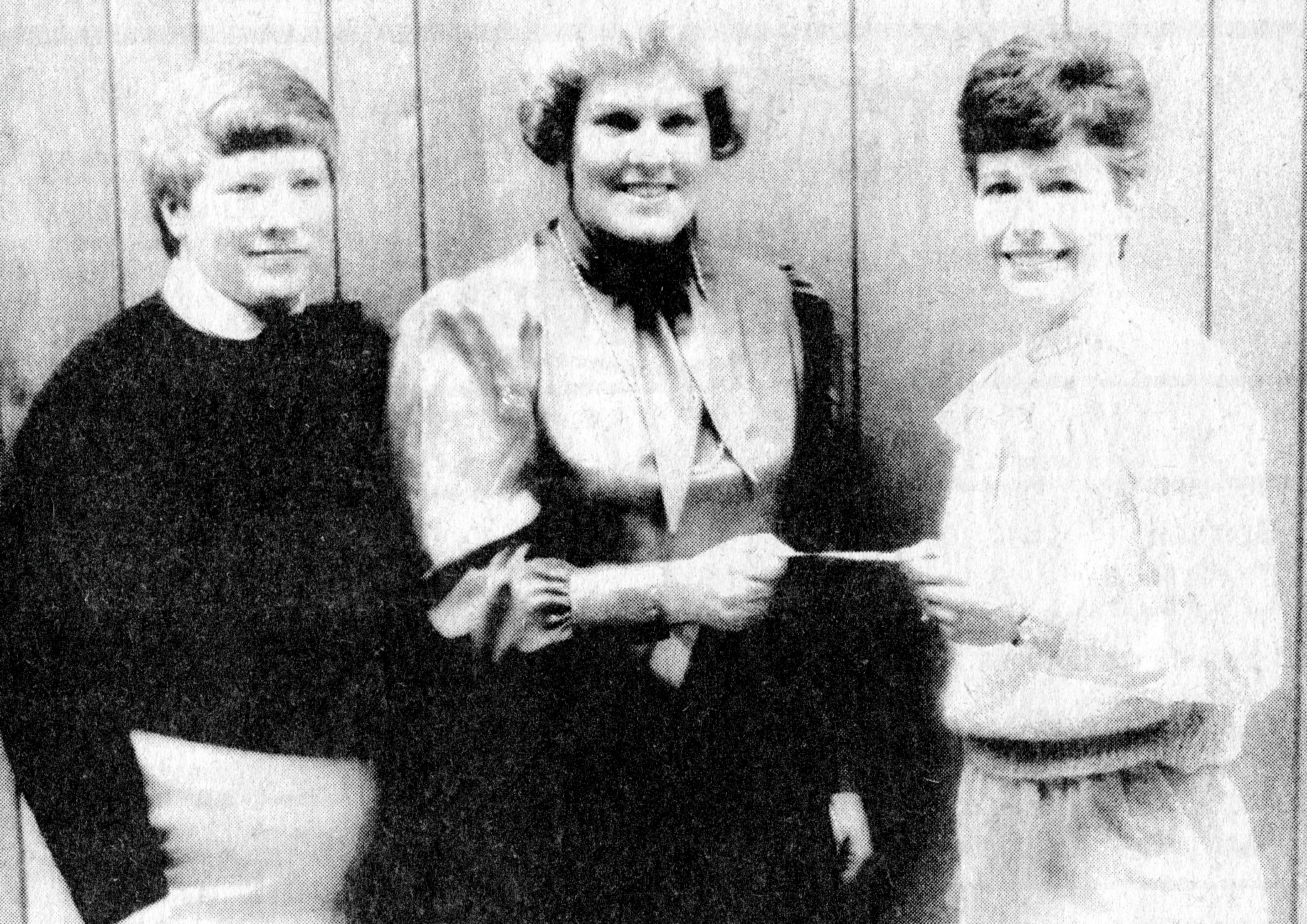 Sue Mark and Elaine Brooks present donation for Lifeline Program