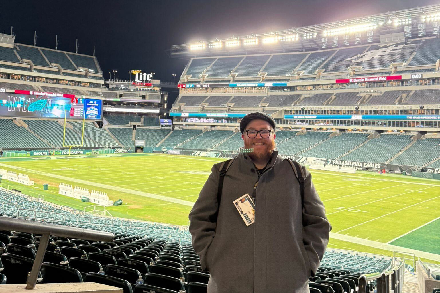 His 49ers calls in the UK went viral. So SF got him a booth in Seattle
