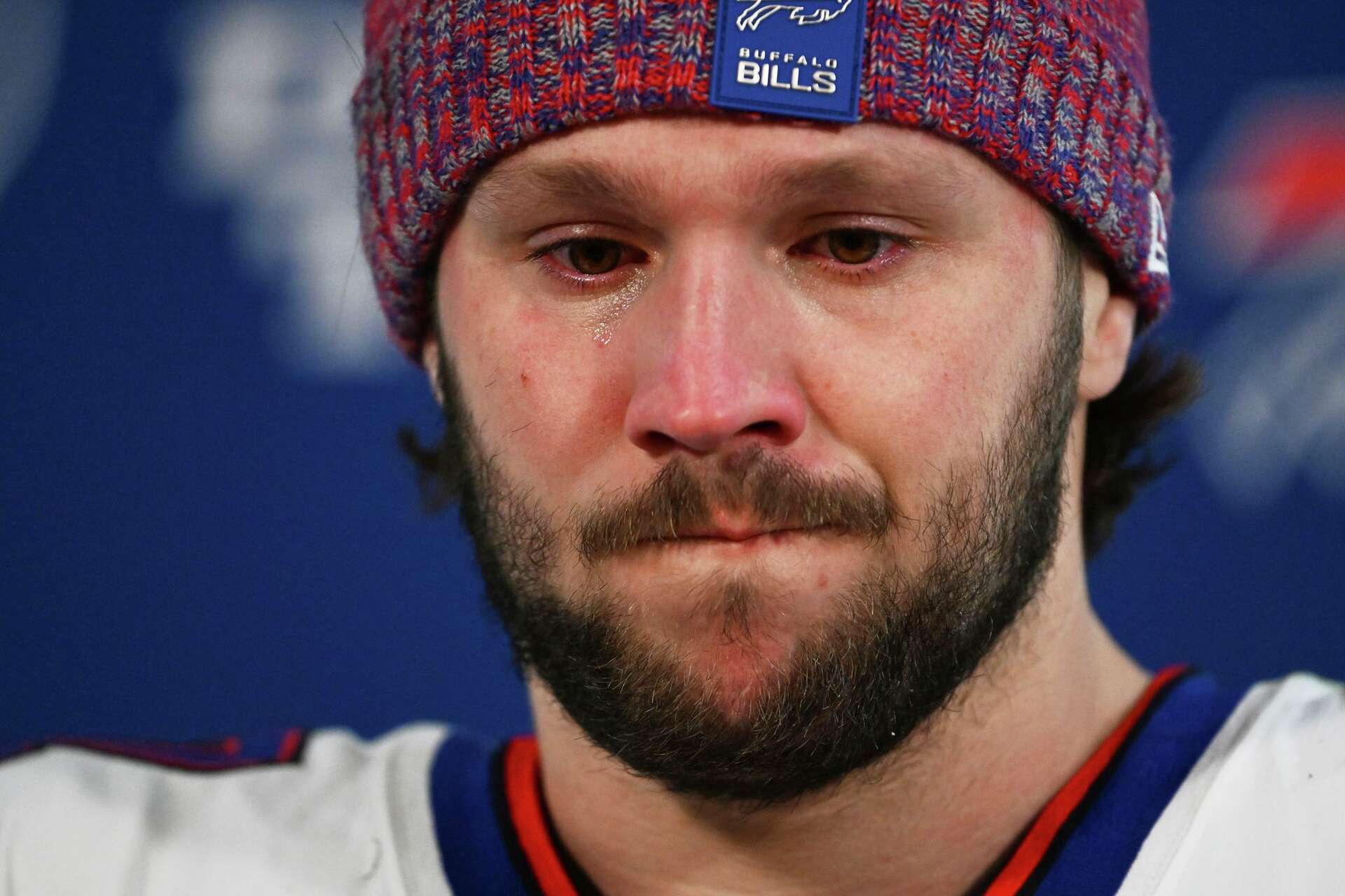 Josh Allen wipes away tears and takes the blame after his 4 turnovers ...