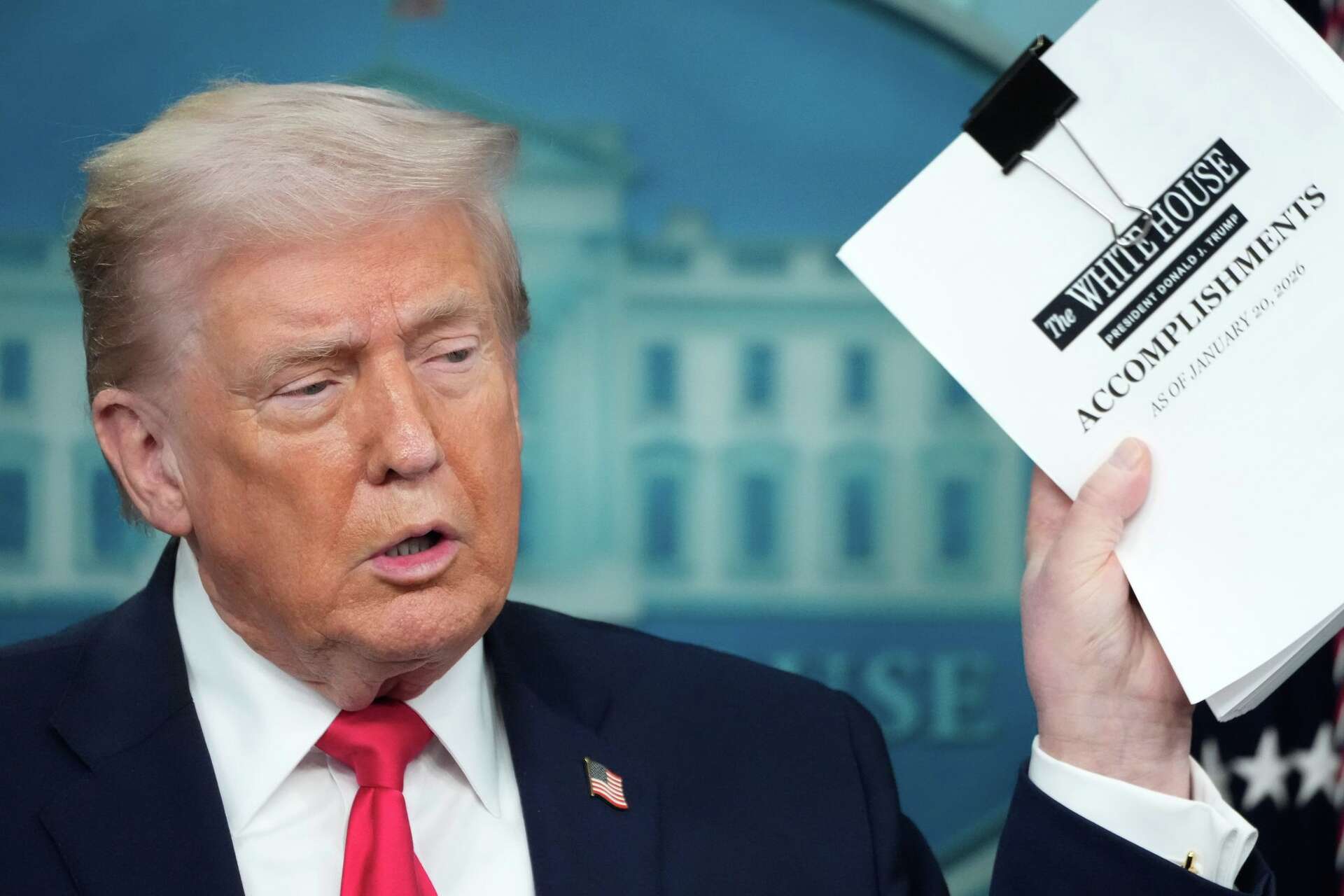 FACT FOCUS: Trump highlights familiar false claims as he reviews his ...
