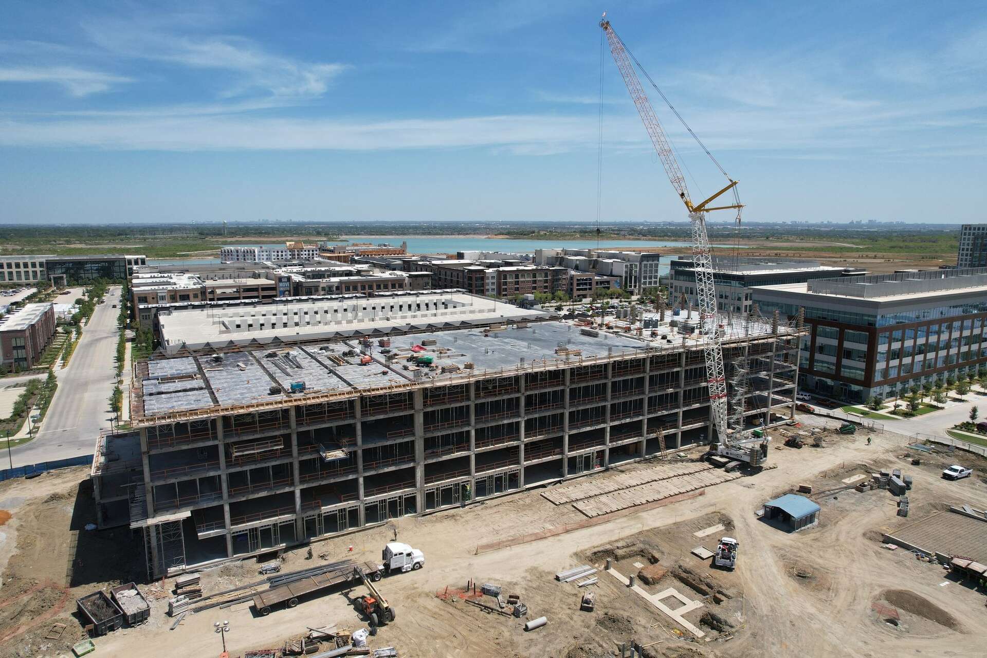 Cypress Waters office building tops out construction