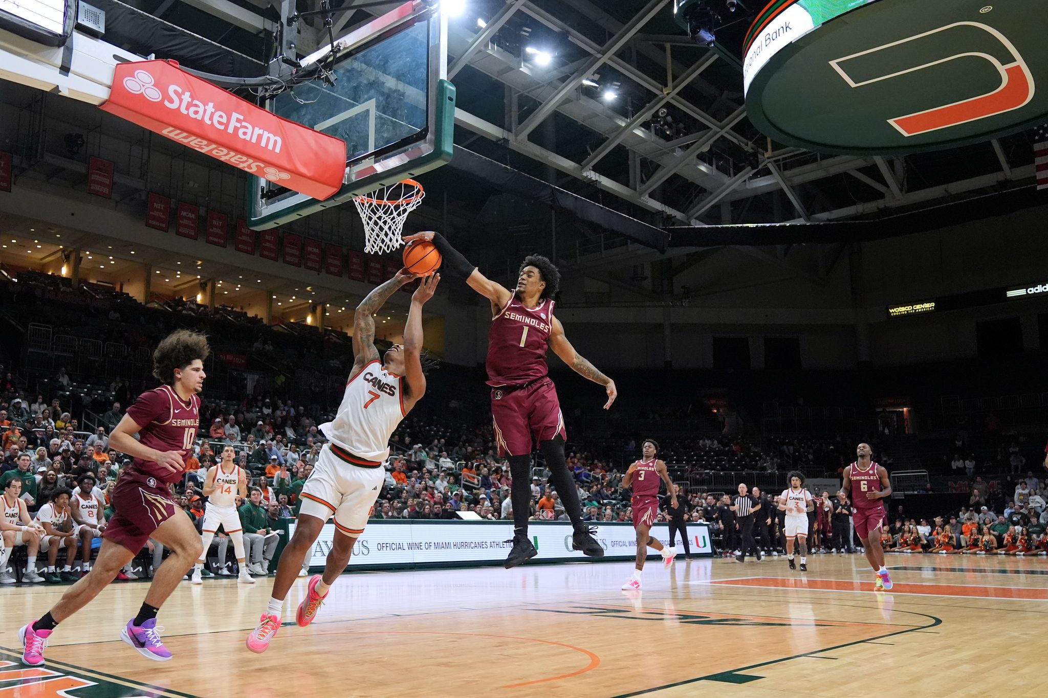 McCray's late free throws push Florida State past Miami 65-63