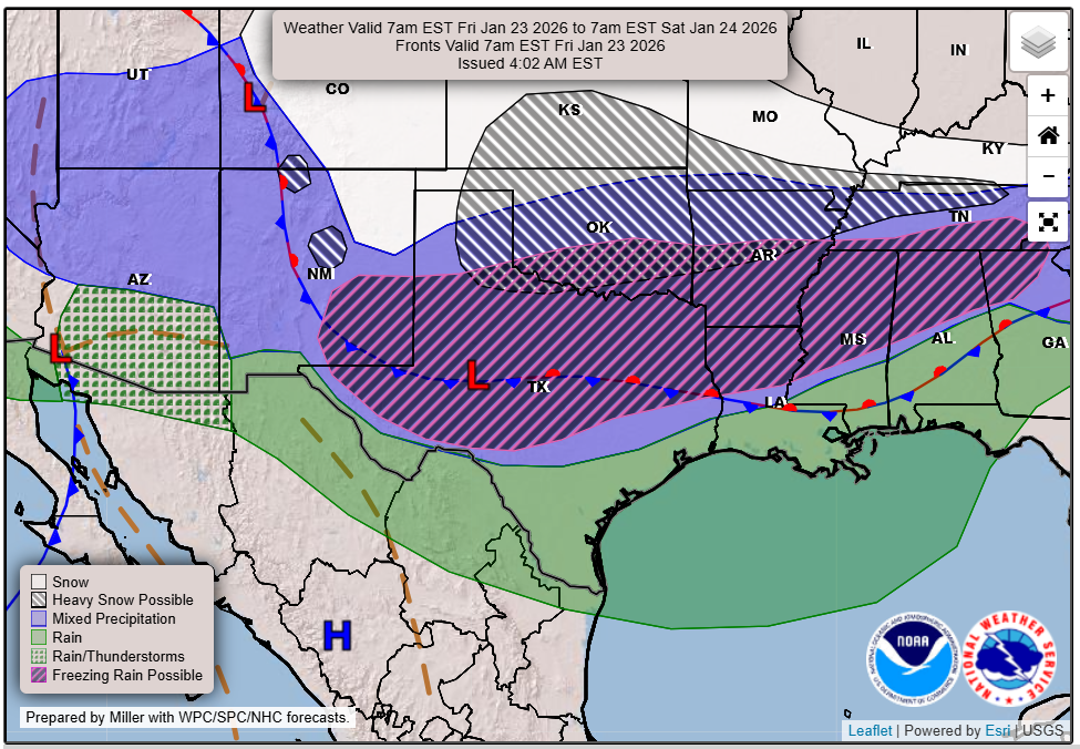 Texas under Extreme Cold Watch as arctic cold brings snow, ice