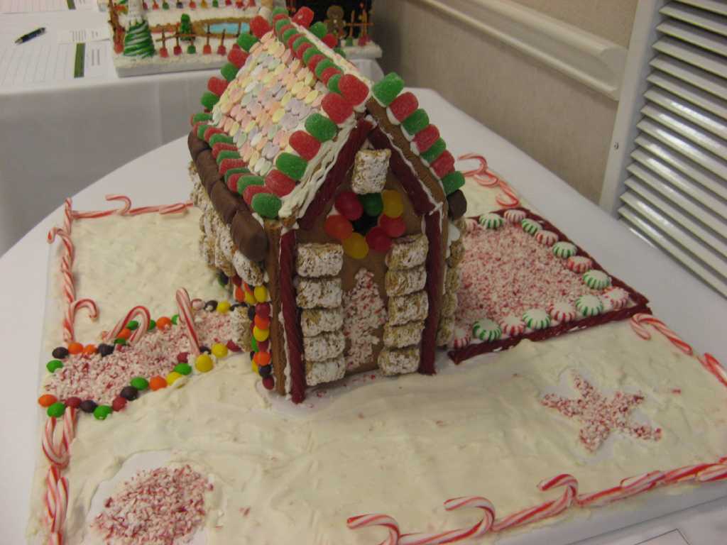 Gingerbread houses at the McFaddin-Ward House Visitor Center