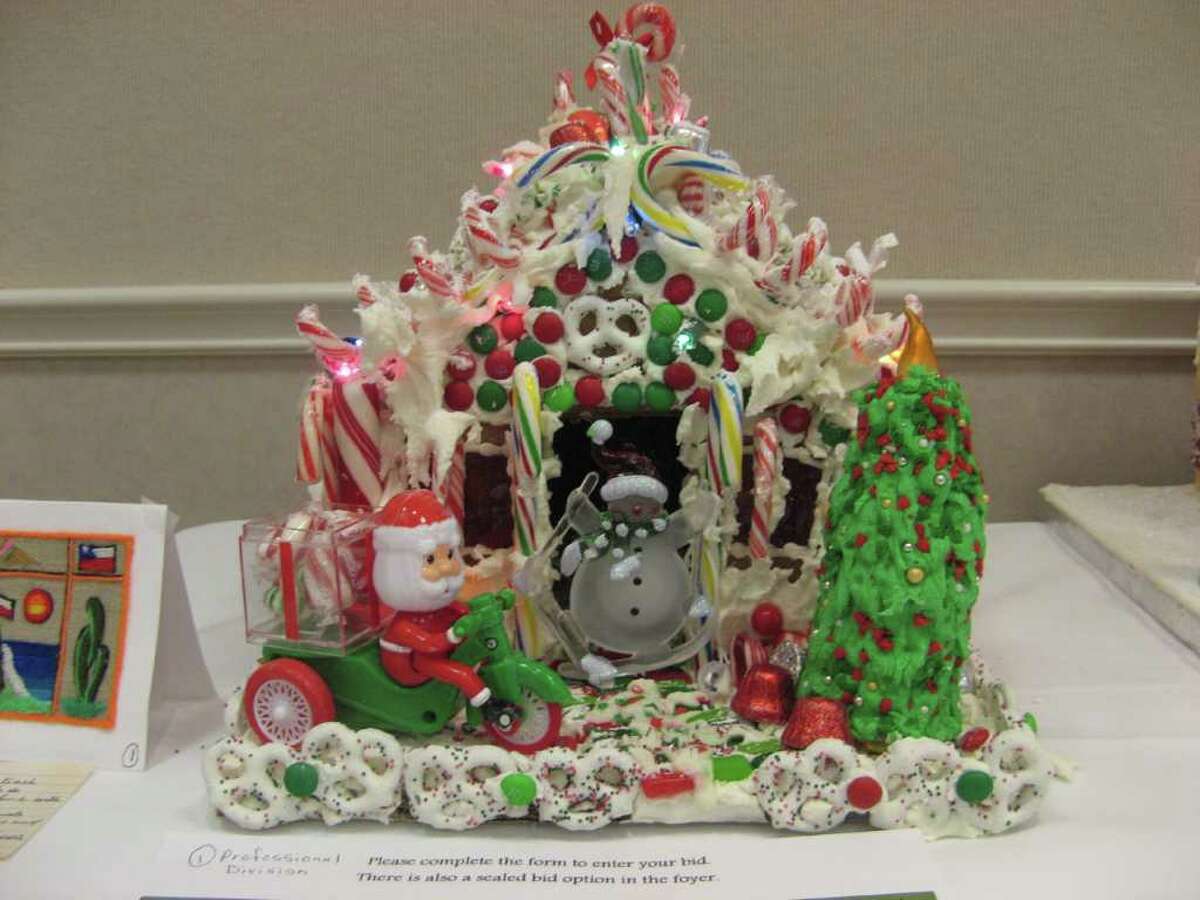 Gingerbread houses at the McFaddin-Ward House Visitor Center