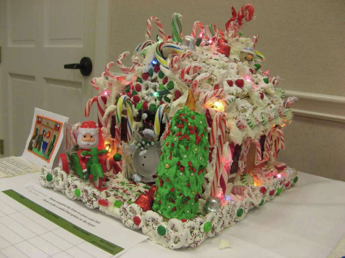 Gingerbread houses at the McFaddin-Ward House Visitor Center