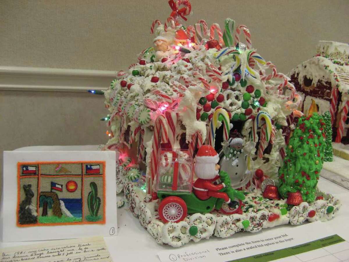 Gingerbread houses at the McFaddin-Ward House Visitor Center