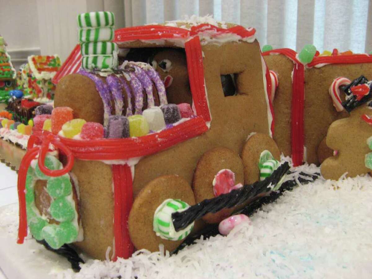 Gingerbread houses at the McFaddin-Ward House Visitor Center
